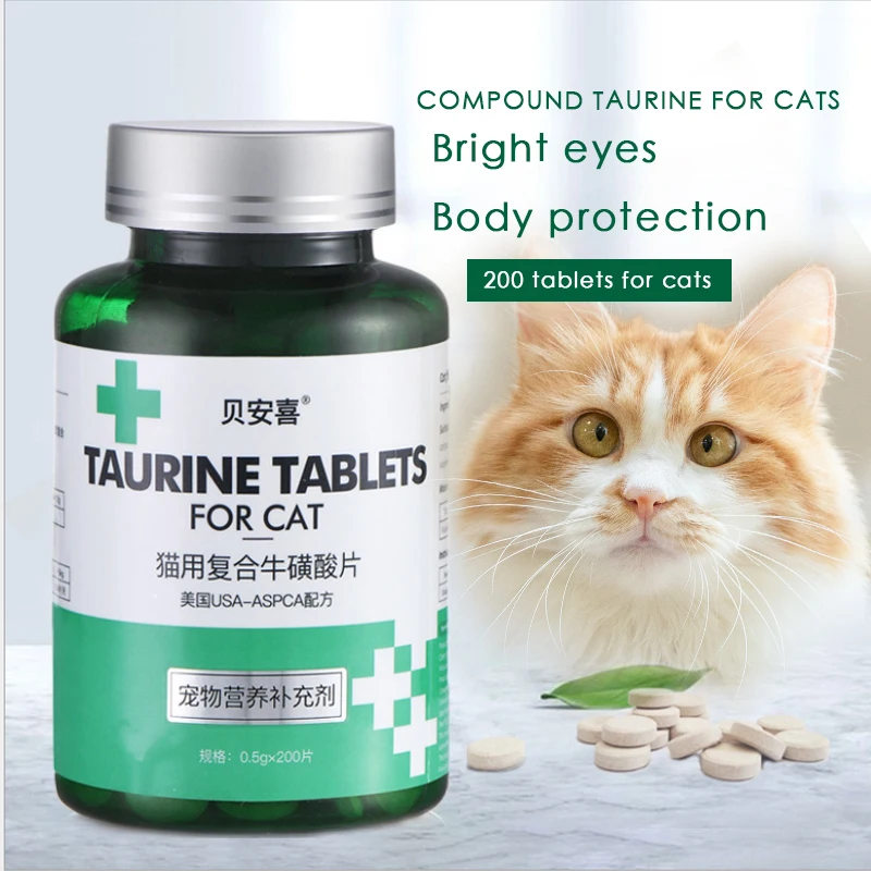 200-tablets-pet-cat-taurine-tablets-kittens-adult-cats-bright-eyes ...