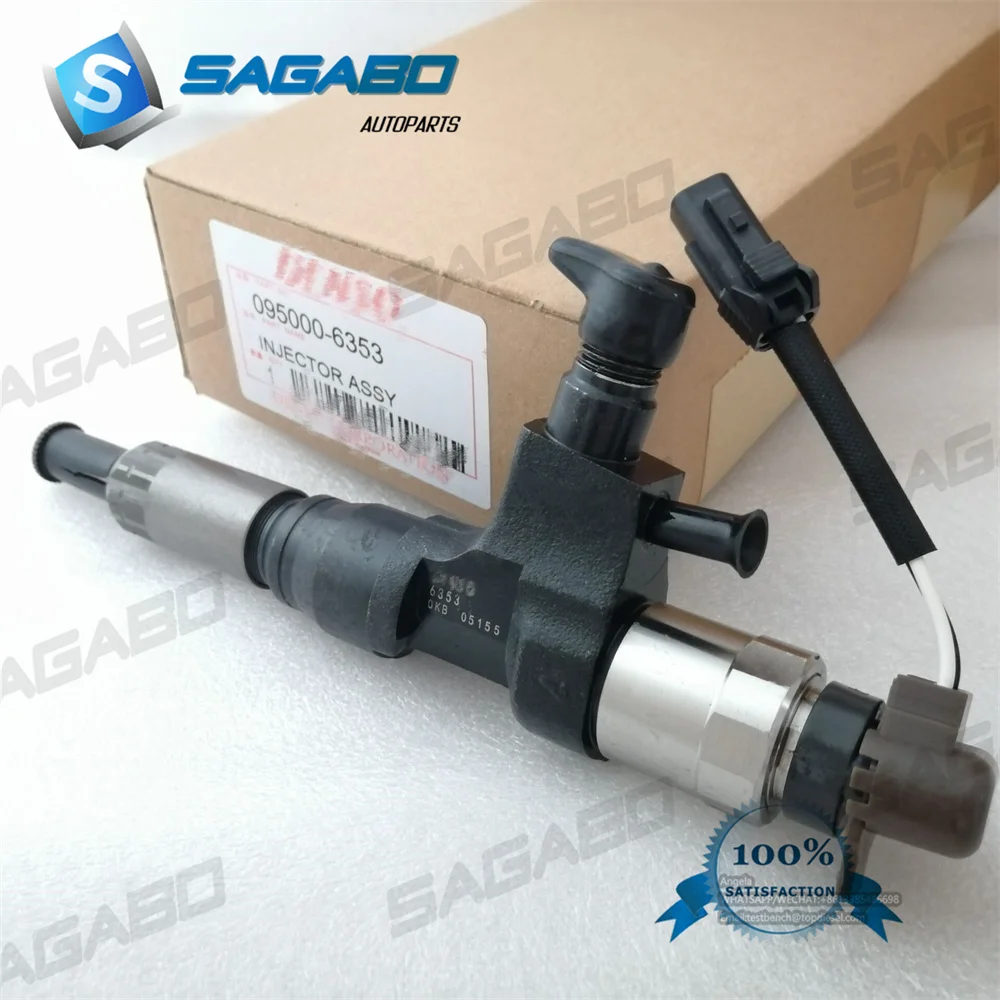4PCS ของแท้และใหม่ Common Rail Injector 095000 6353, 095000 6351 ...