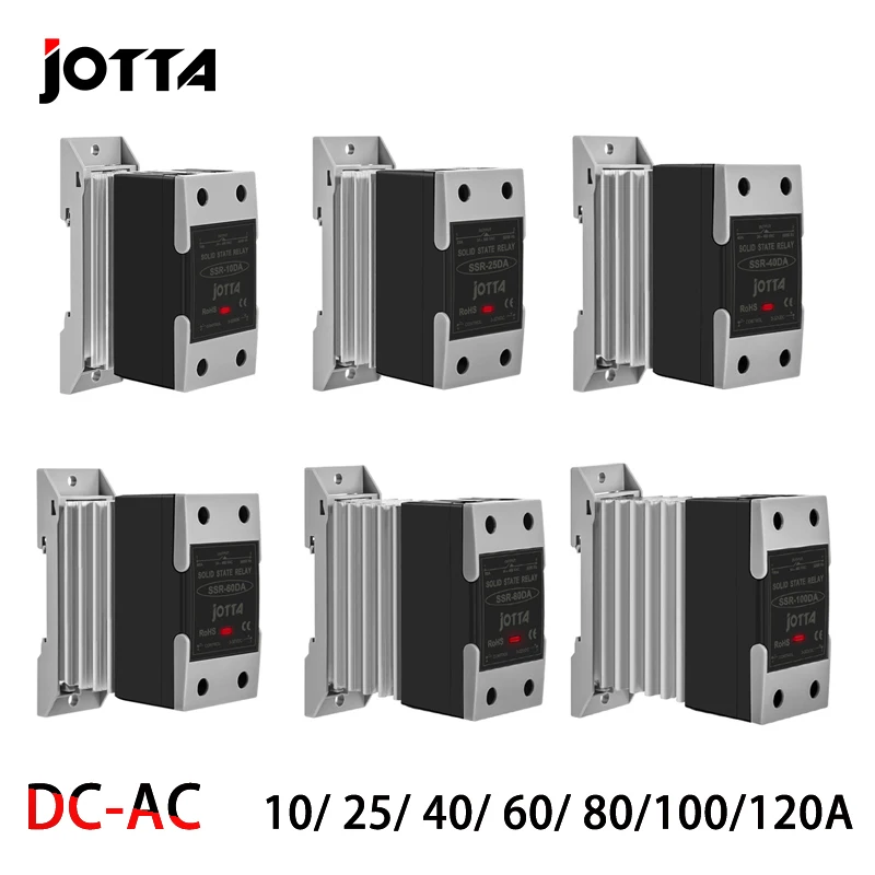 Din Rail Mounted SSR Single Phase Solid State Relay With Heat Sink SSR ...
