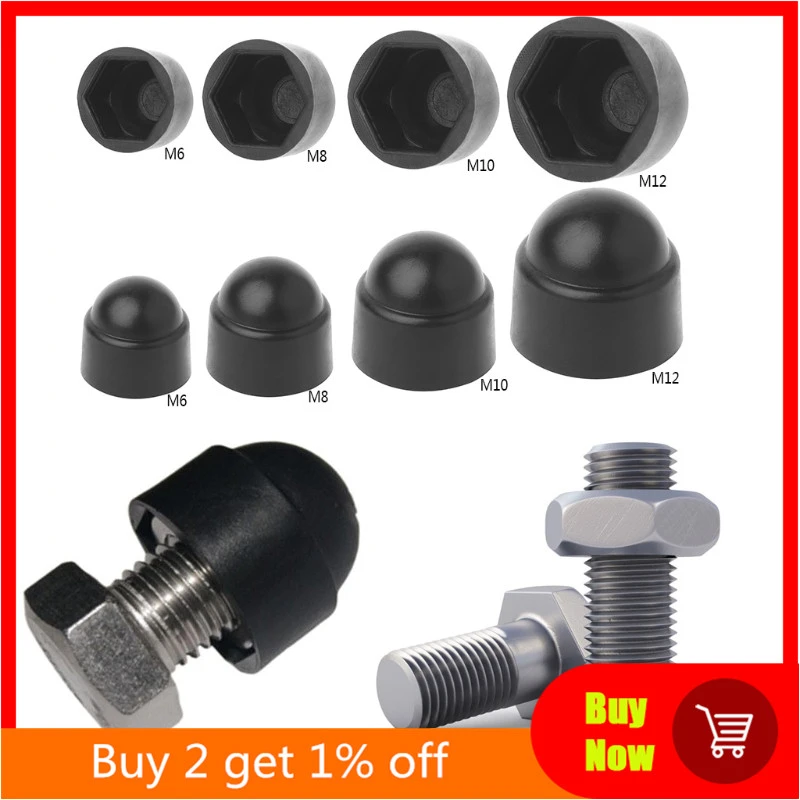 10pcs M6 M8 M10 M12 Bolt Nut Dome Protection Caps Covers Exposed ...