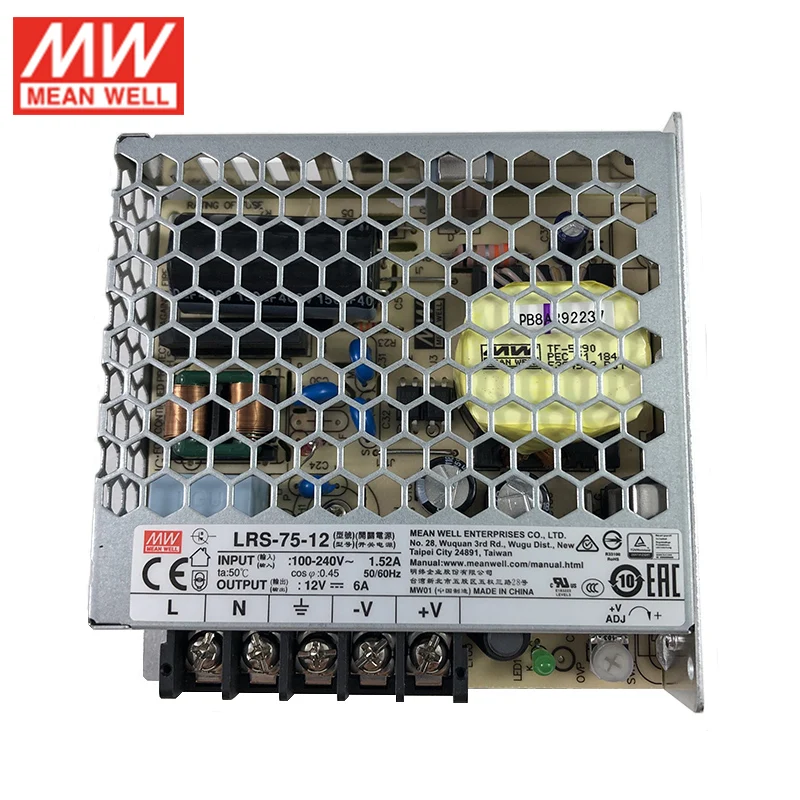 Original-MEAN-WELL-LRS-75-12-Switching-Power-Supply-110V-220V-AC-to-12V ...