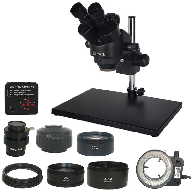 Microscopio-da-tavolo-con-zoom-stereo-trinoculare-7X-45X-3-5X-90X-WF20X ...