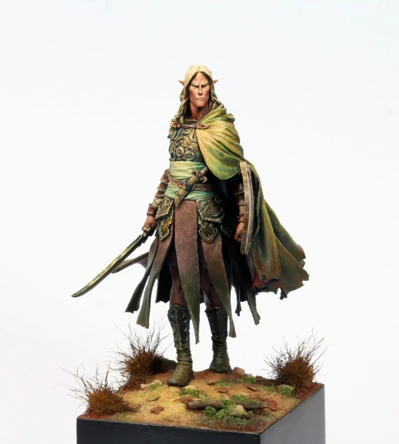 Fantasy 1/24 Scale 75mm Elf Warrior Miniatures Modelling Unpainted Diy ...