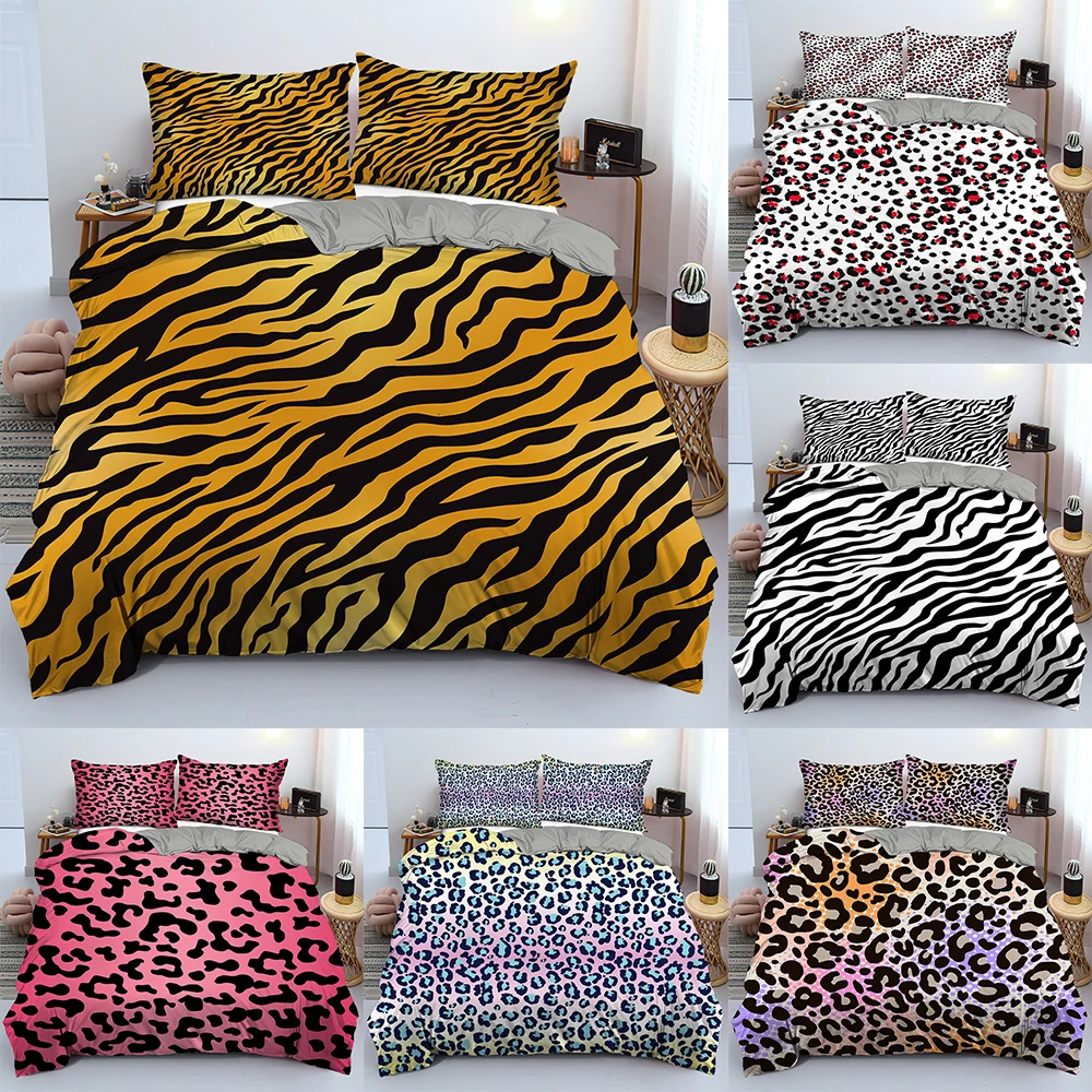 Leopard 3d Printed Bedding Set Home Textiles Duvet Covers Pillowcases