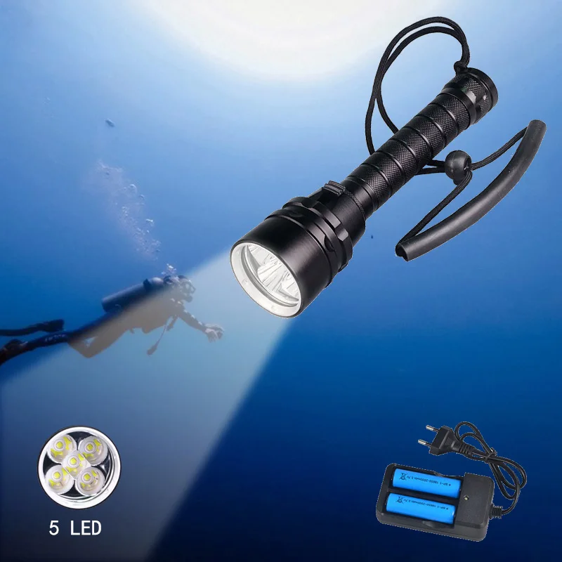 Professional-Powerful-10W-LED-Diving-Light-T6-L2-5-LED-Diving ...