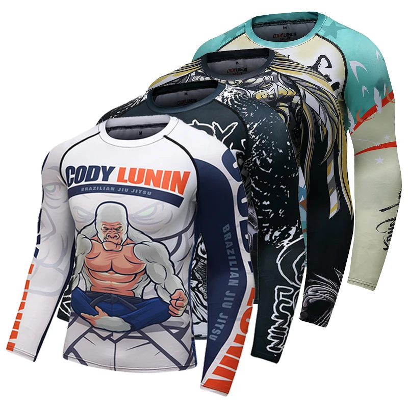 Custom-Cody-Lundin-Men-3D-Print-jiu-jitsu-BJJ-Rashguard-Compression ...