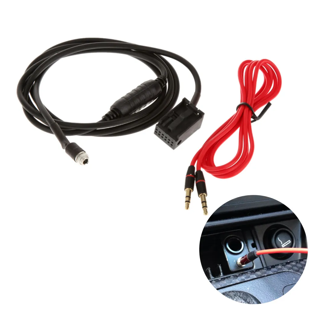 Female 3.5mm Car Aux Input Auxiliary Adapter Audio Cable For Mp3 Ipod ...