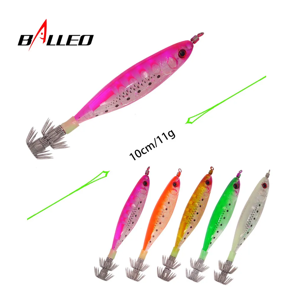 Balleo-Wood-Shrimp-Lure-Laser-Squid-Jig-Lula-Jigs-Sharp-Claw-Hook ...