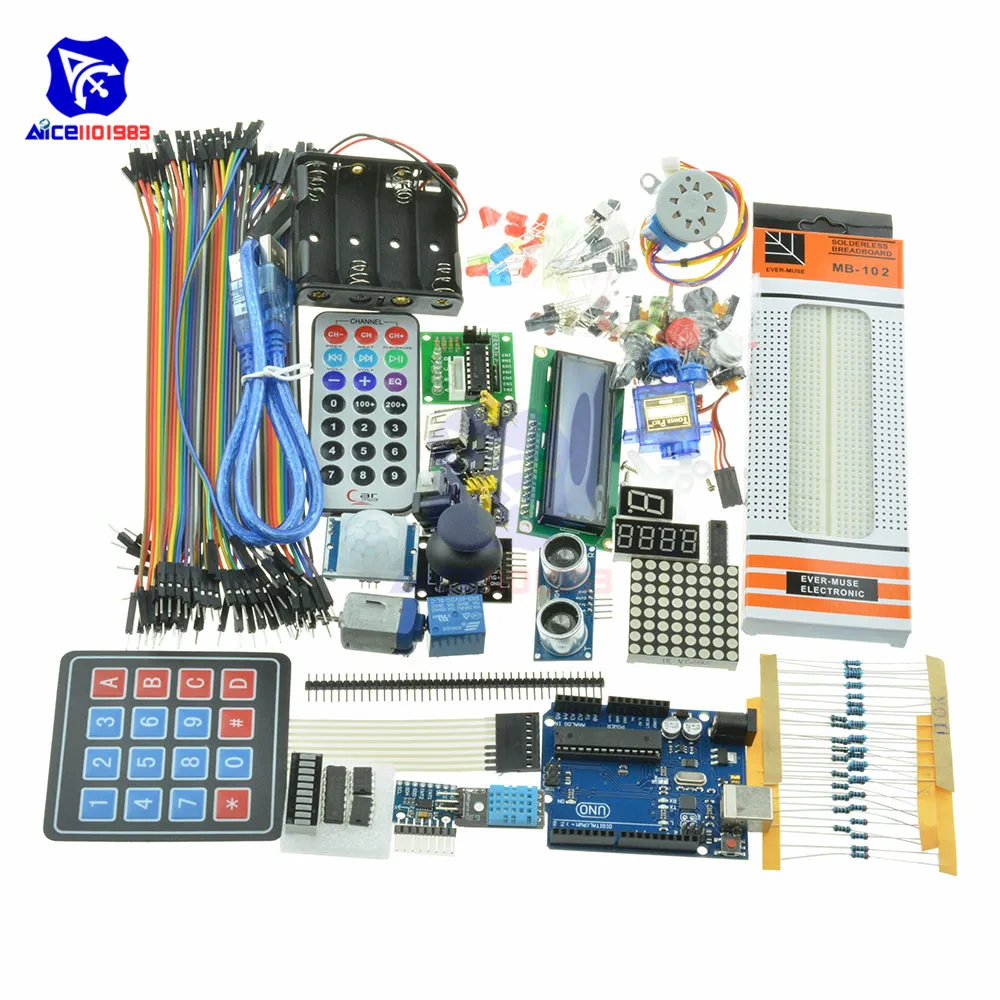 Diymore R3 Expansion Board Breadboard Sensor Module Lcd1602 Servo ...