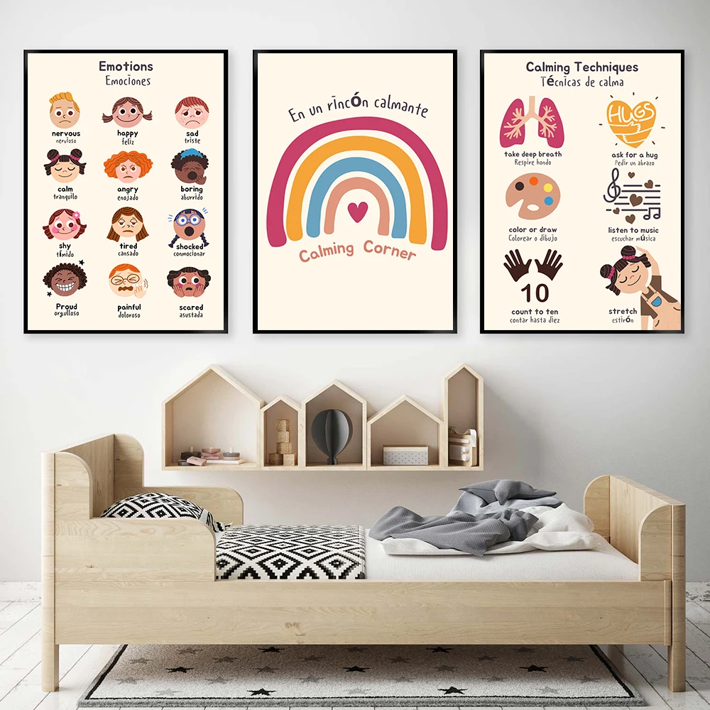 Educational-Poster-Bilingual-Spanish-Emotion-Canvas-Painting-Calming ...