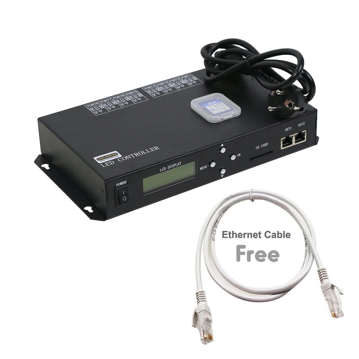 Artnet / DMX To SPI Pixel Controller 8 ports Output 5440 Pixels Support ...