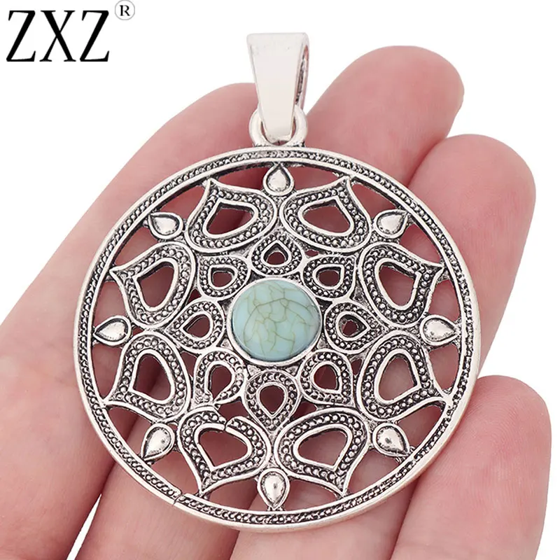 Filigree Pendant Jewelry Making | Silver Filigree Charm Pendant - 2pcs ...