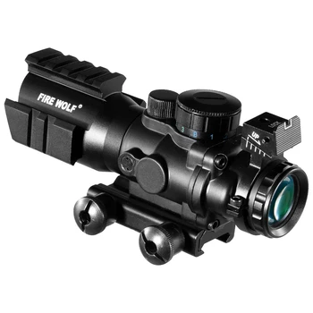 4x32 Red Dot Riflescope Top Weaver Rail 20mm Dovetail Optics Scope ...