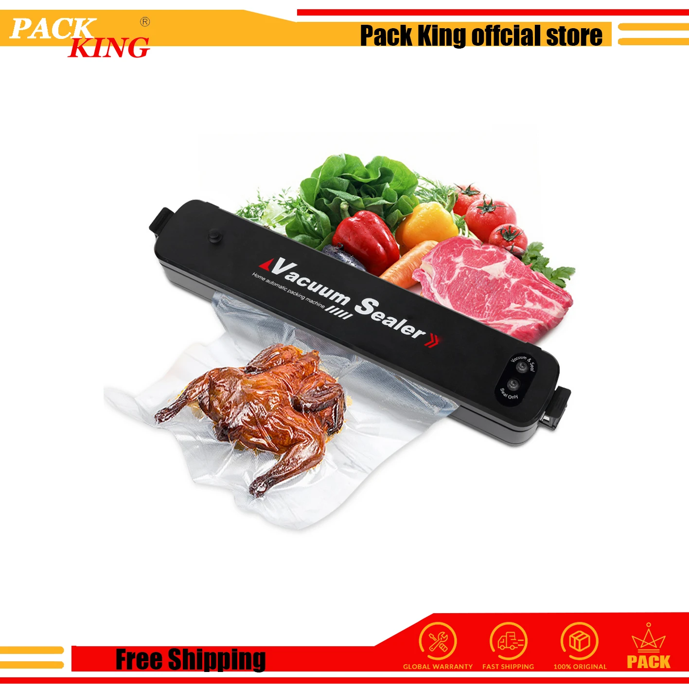 Home Vacuum Sealer Professional Vaccum Sealing Machine Pump Usb Kitchen ...