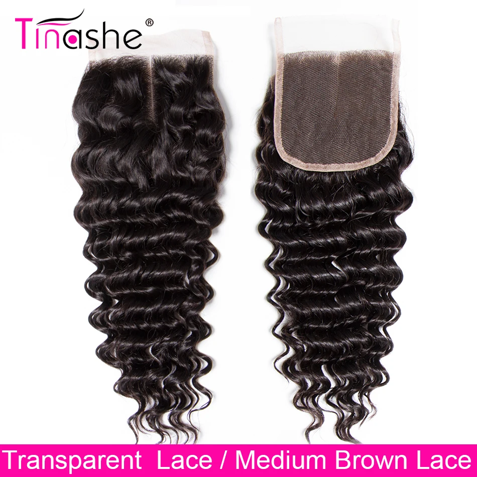 Tinashe Hair Deep Wave Closure HD Transparent Lace Closure 100% Remy ...
