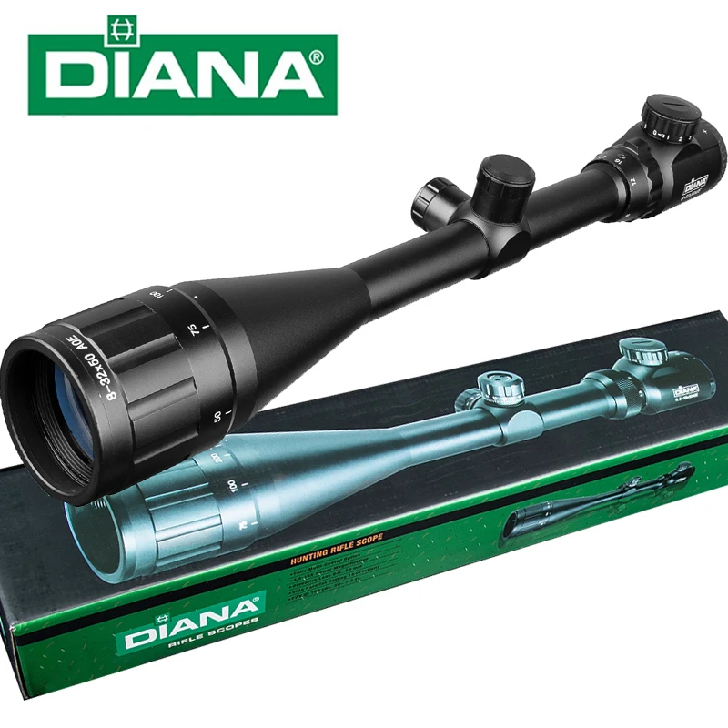 Diana Tactical 8-32x50 Scopes Rifle Optics Red Dot Green Compact ...