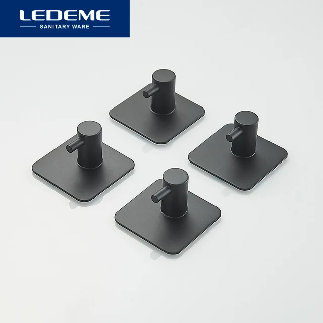 Ledeme Fekete Fürdőszoba Horog Törülközőkhöz Lyukasztó Mentes ...