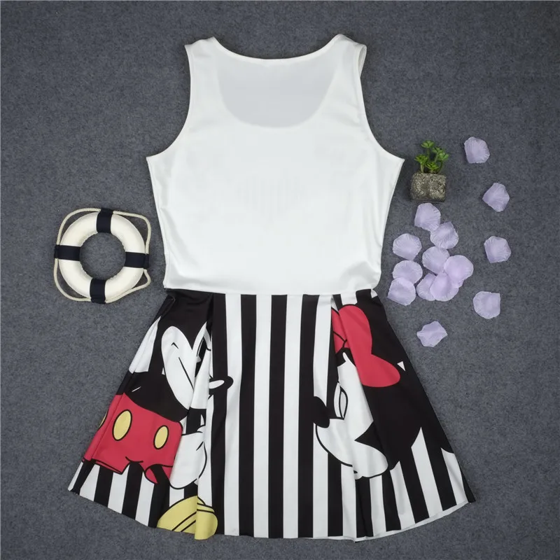 Minnie Mickey Mous Women Cartoon Dress Miki Vestidos Clothes Clothing ...