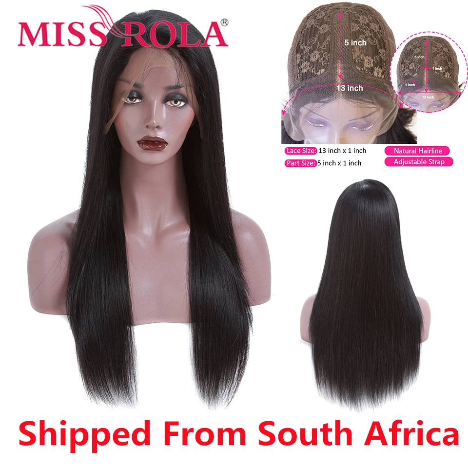 Miss Rola Hair Brazilian 13x1 T Part Lace Part Wigs Natural Color ...