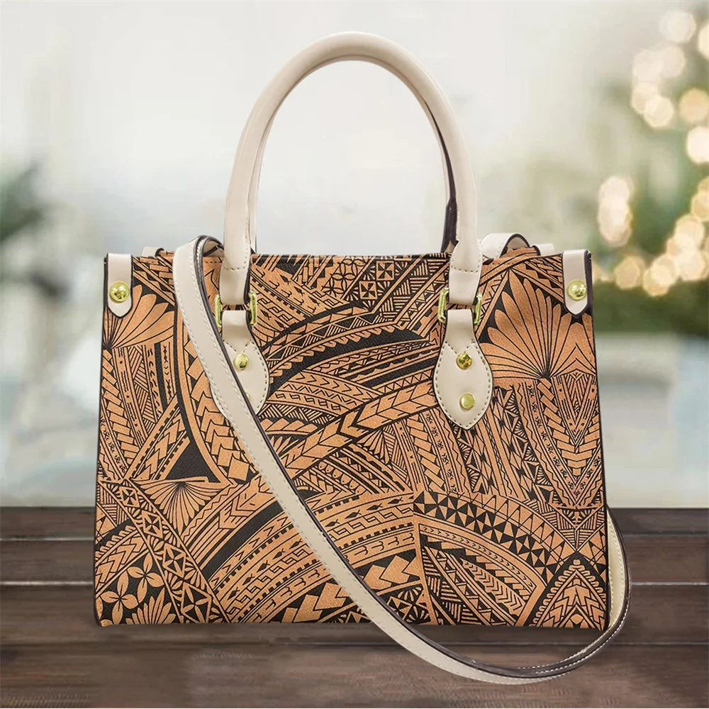 Polynesian-Samoa-Tattoos-Printing-Tote-Bag-for-Women-Luxury-Leather-Top ...
