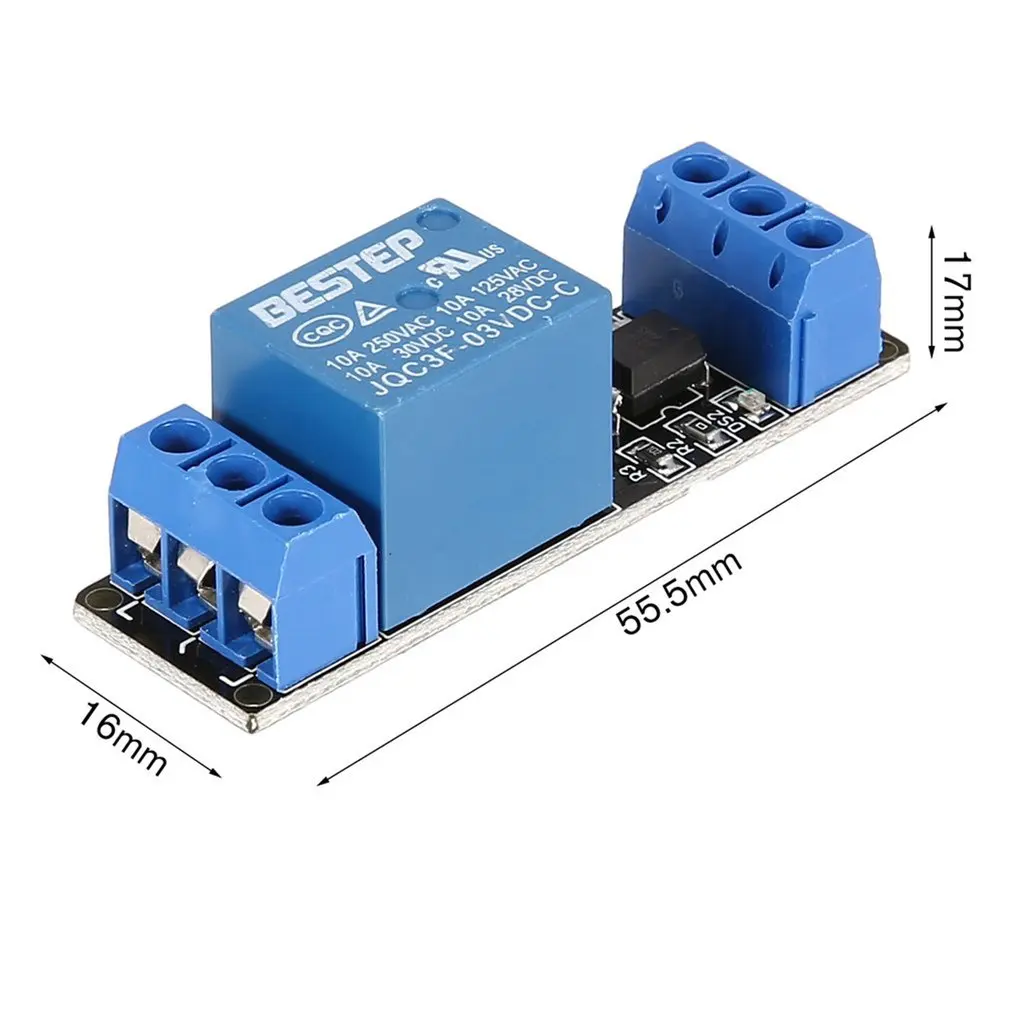 3V 1 Channel Relay Module Low Level Trigger Optocoupler Isolation ...
