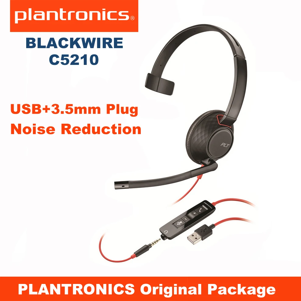 기존 POLY Plantronics Blackwire C5210 USB 및 3.5mm 헤드셋|Headphone/Headset ...