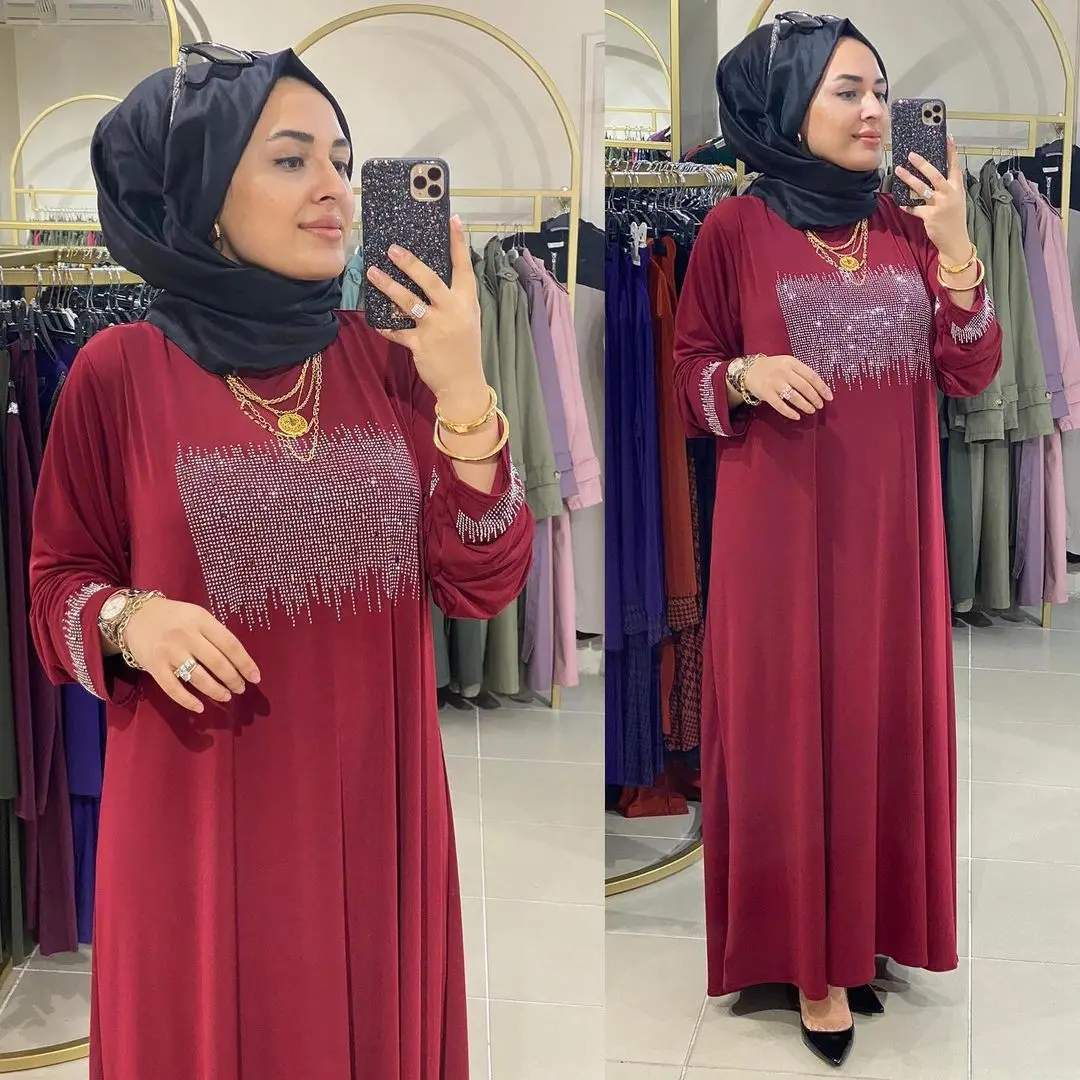 Muslim-Hijab-Dress-with-Prayer-Abaya-Khimar-Djellaba-Femme-Jibab-Dubai ...