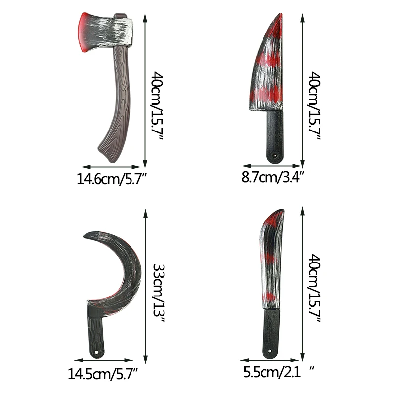 Th Bloody Halloween Prop Horrible Sickle Chain Toy Party Decoration1pcs ...