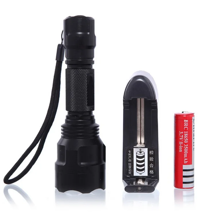 Waterproof LED Flashlight Custom Glare C8 Flashlight Charging Q5 Lamp ...