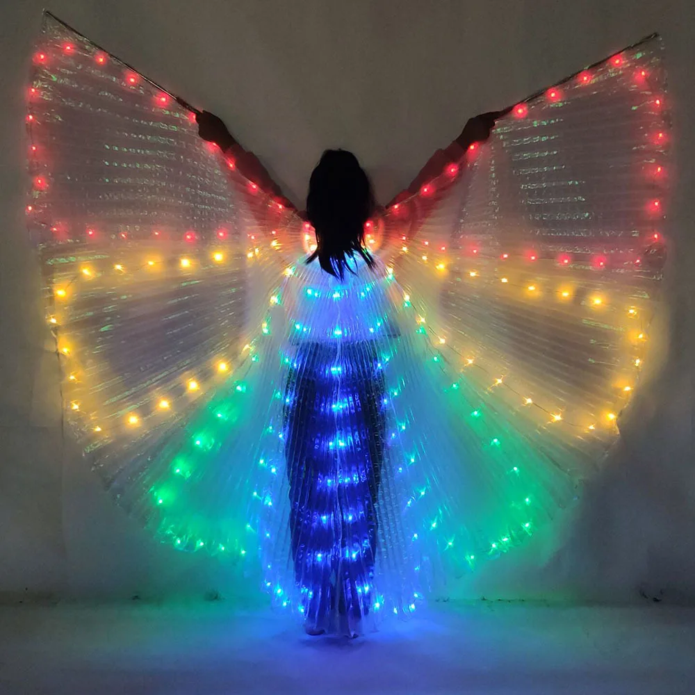 Ruoru LED Angel Wings Girls Belly Dance Costumes Kid Child Isis Wings ...