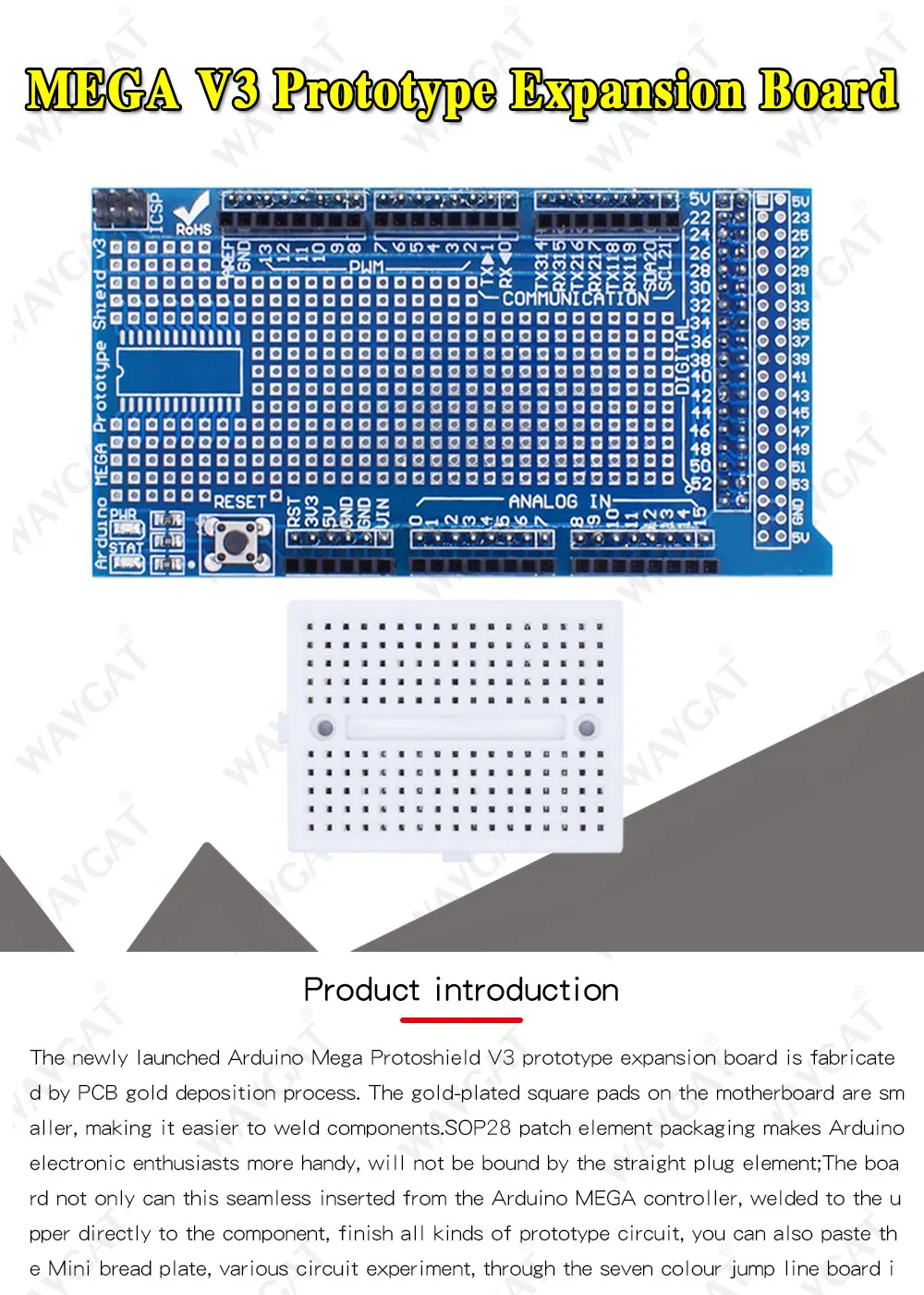 MEGA 2560 R3 Proto Prototype Shield V3.0 Expansion Development Board
