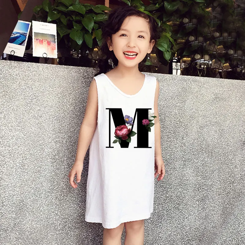 Disfraz Harajuku con estampado de letras para niñas, vestido informal ...