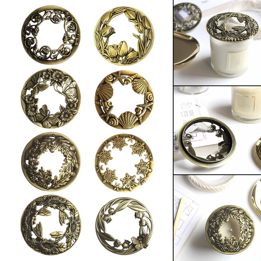 Jar-Candle-Topper-Sculpted-Pattern-Candle-Lid-Cover-Shade-Home-Office ...