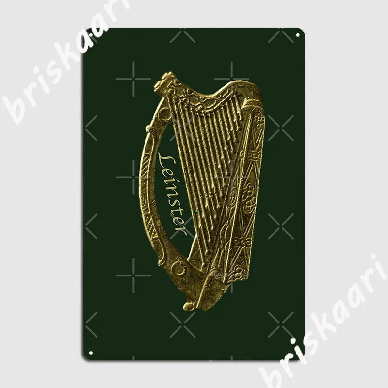 The-Golden-Irish-Leinster-Harp-Metal-Sign-Retro-Wall-Mural-Mural-Wall ...
