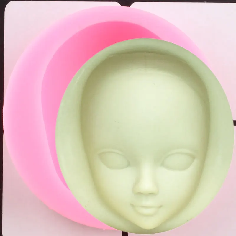 Girl Face Silicone Fondant Molds Cake Decorating Tools Woman Mask ...