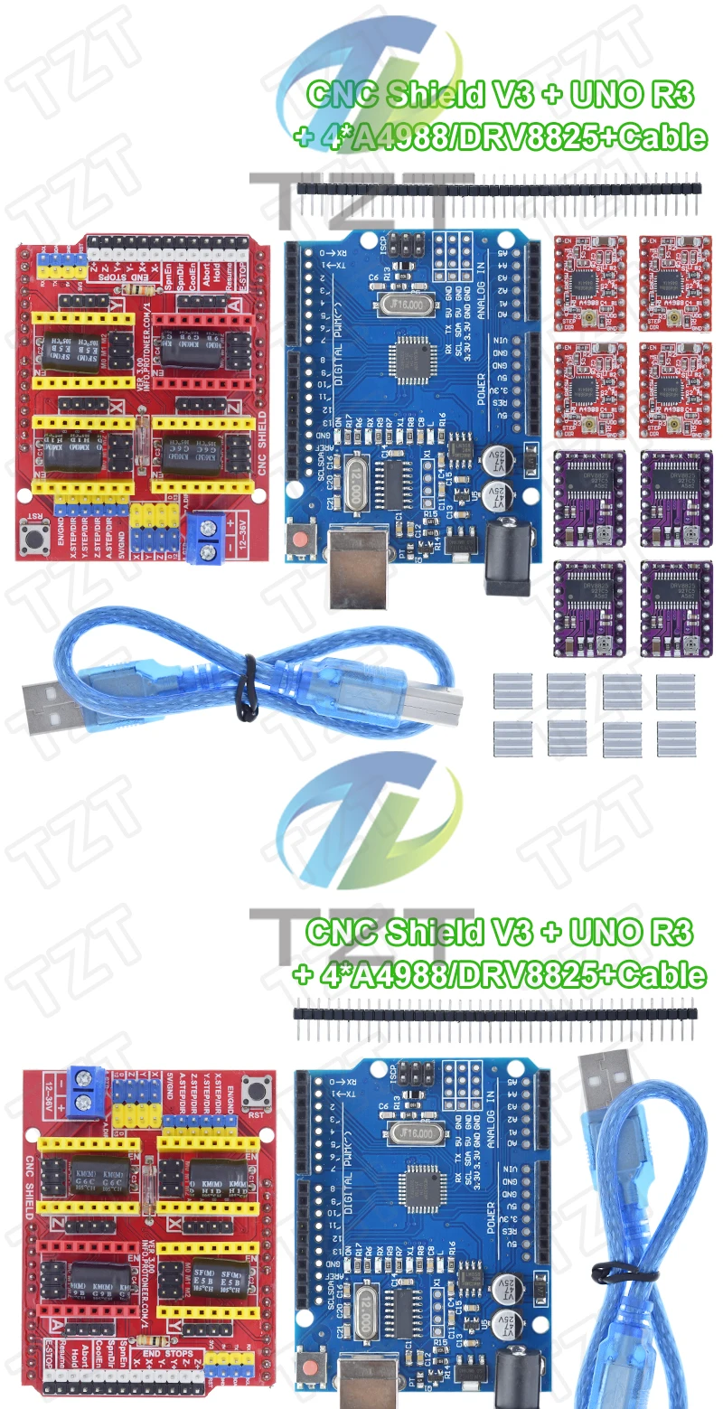 Circuits intégrés,With DRV8825--Cnc Shield V3 Engraving Machine 3d ...