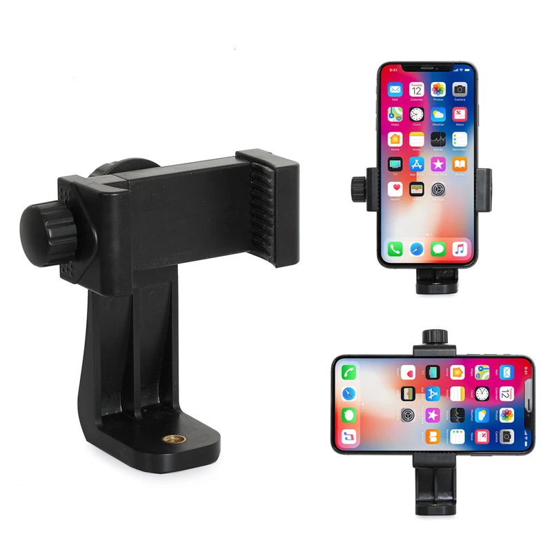 Universal Phone Tripod Mount Adapter Cellphone Clipper Stand Vertical ...