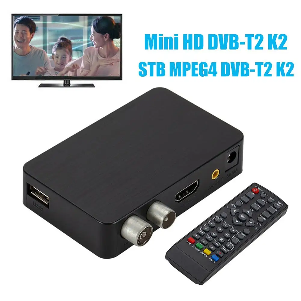 미니 HD DVB T2 K2 H.264 수신기 TV 셋톱 박스, HD 1080P 셋톱 박스, 휴대용 STB MPEG4 3D ...