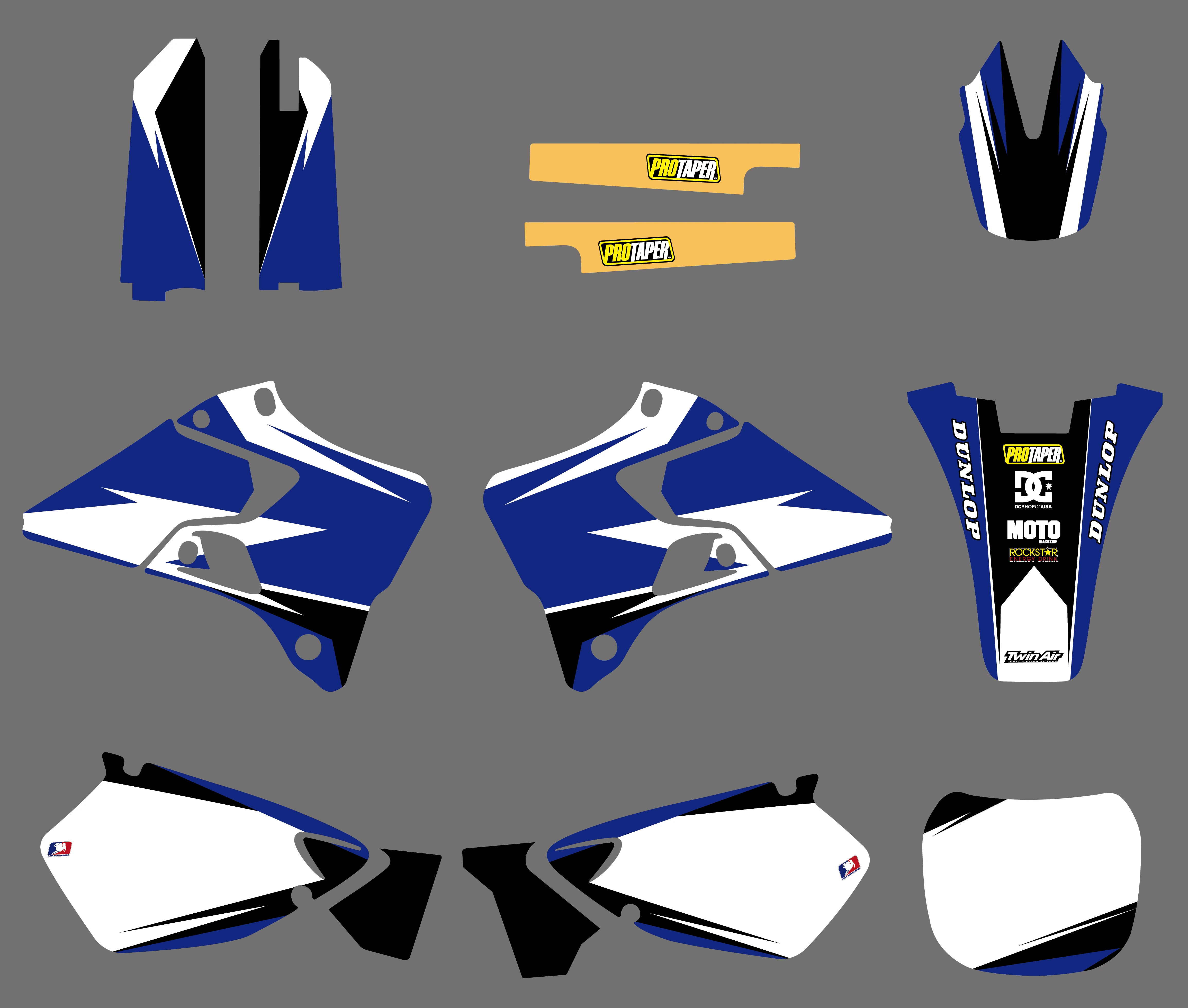 Team-Graphics-Delcas-Sticker-Deco-Kit-For-Yamaha-YZ125-YZ250-1996-1997 ...