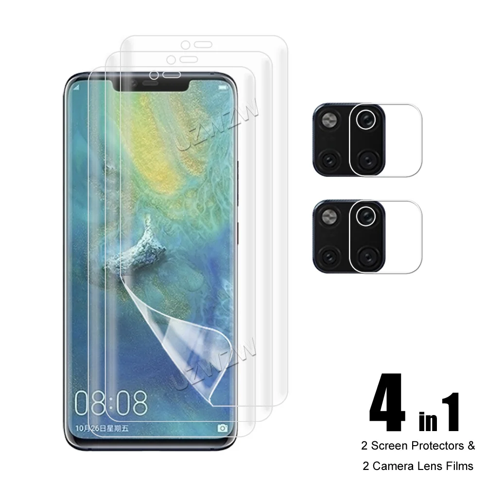 Protector de pantalla y película de lente de cámara para Huawei Mate 40 Pro Plus Mate 30 Pro ...