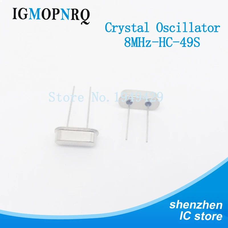 20 piezas hc 49s 8MHz 8.000mhz HC49S 8M cristal 8,0 MHz 30ppm 18pF 40C + 85C DIP nuevo original ...