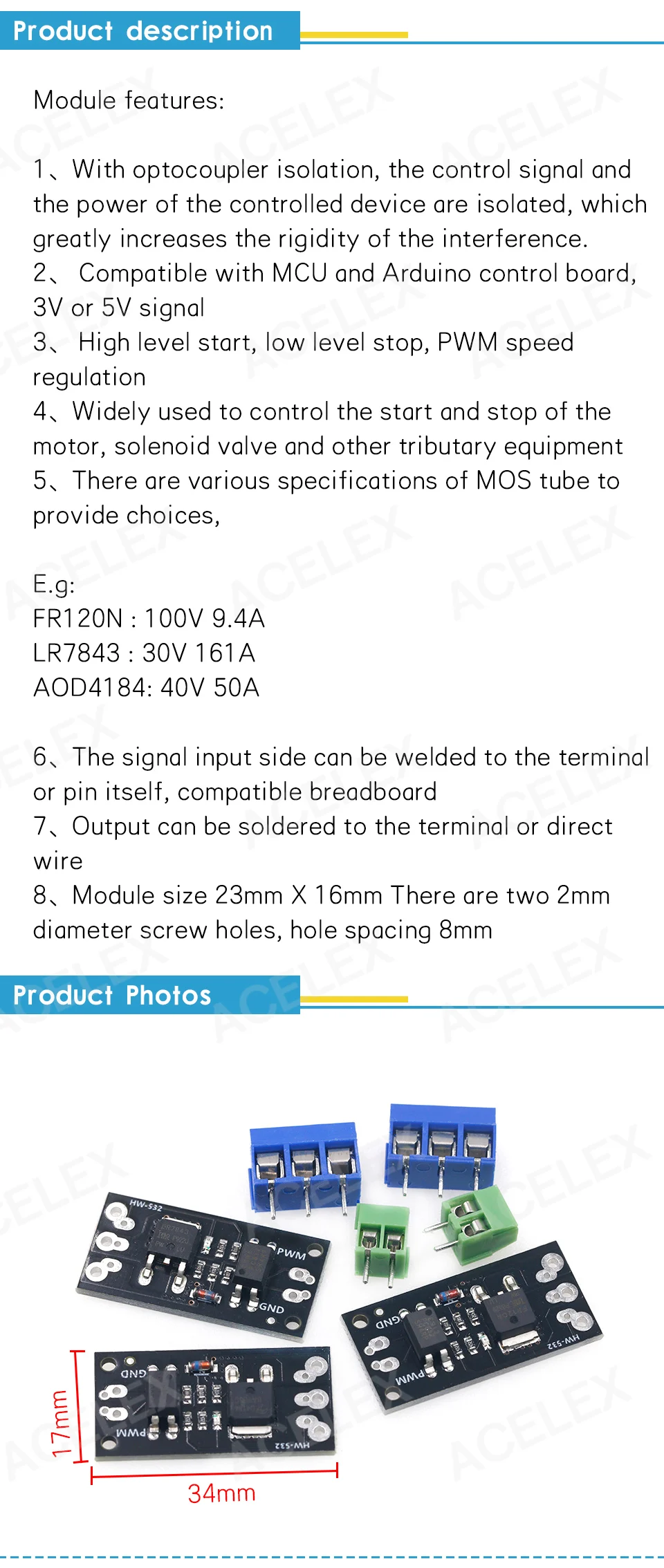30V 161A Isolated MOSFET MOS Tube FET Module Replacement Relay LR7843