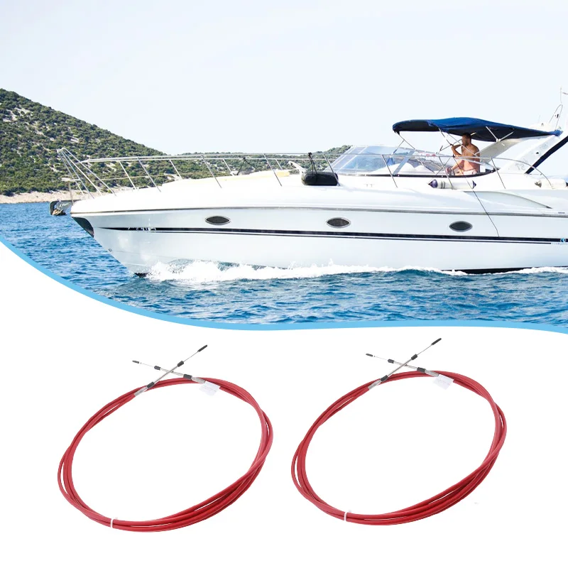 2pcs 13ft Outboard Throttle Cable For Yamaha Outboard Boat Throttle ...