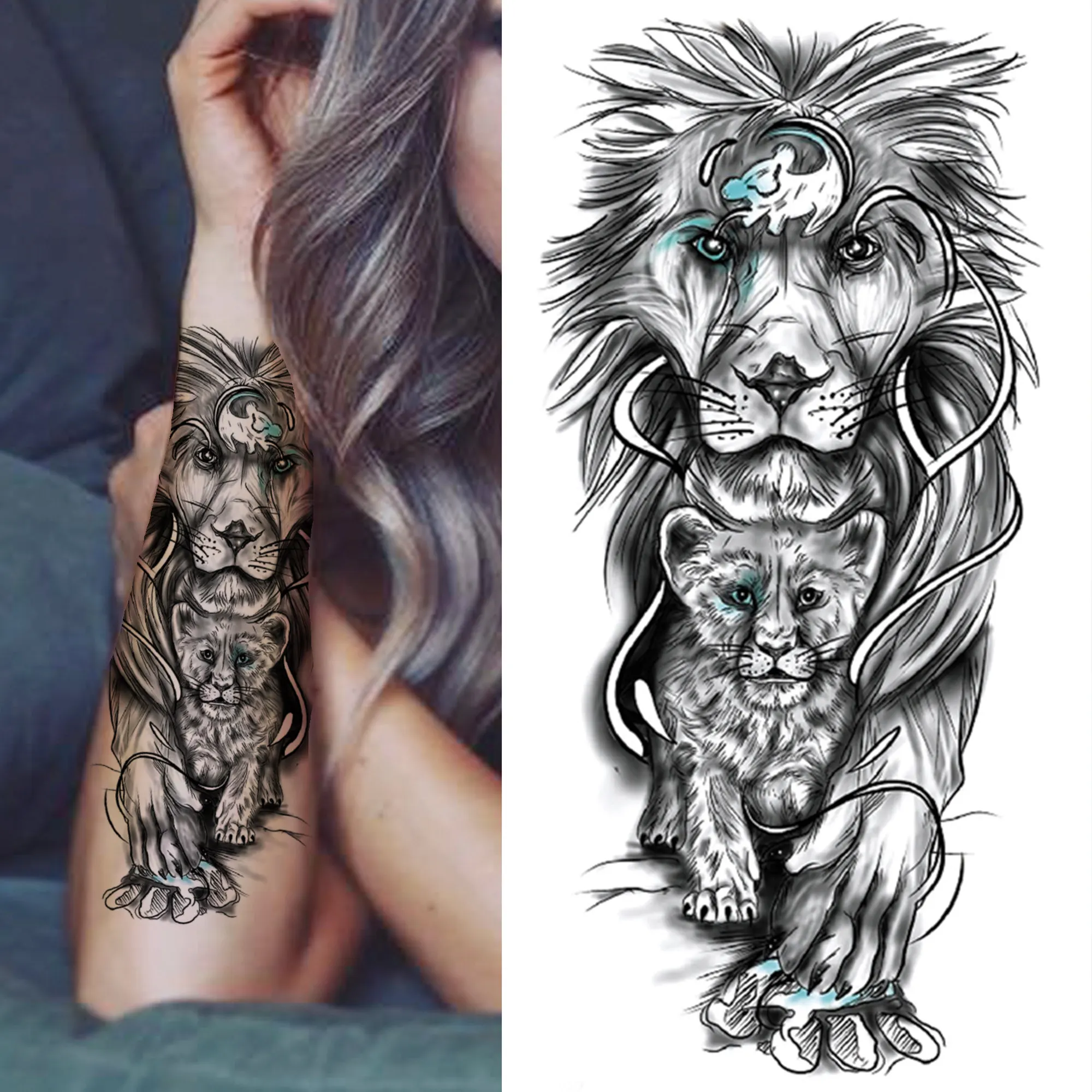 Tribal Lioness Tattoo Designs
