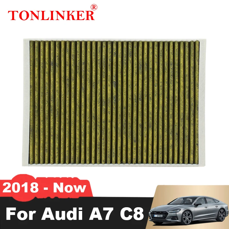 TONLINKER 캐빈 필터, 아우디 A7 C8 2 2.0TFSI S7 4K 2.9TFSI RS7 4.0TFSI 2018 ...