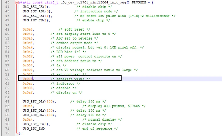 1.Screen Contrast Setting