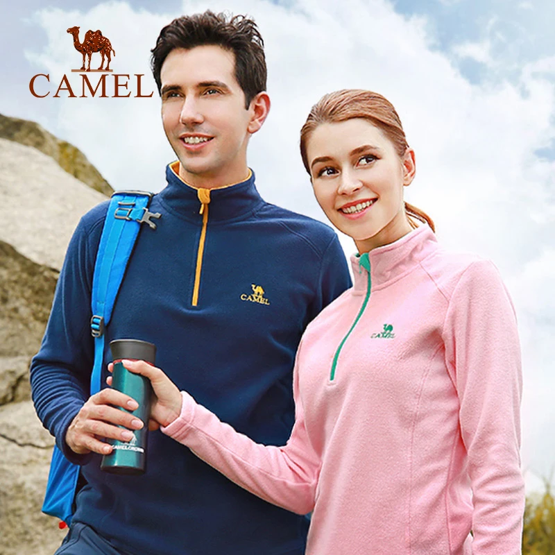 CAMEL Official Original Spring Outdoor fleece Coat Women Men Autumn ...