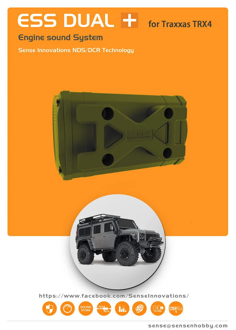 GWOLVES ESS ONE RC SENSE DUAL+ ENGINE SOUND SYSTEM для SCX10 trx-4 | AliExpress