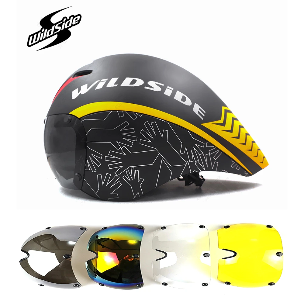 Race Tt Cycling Helmet Lens Goggles Triathlon Tri Aero Helmet Road Bike ...