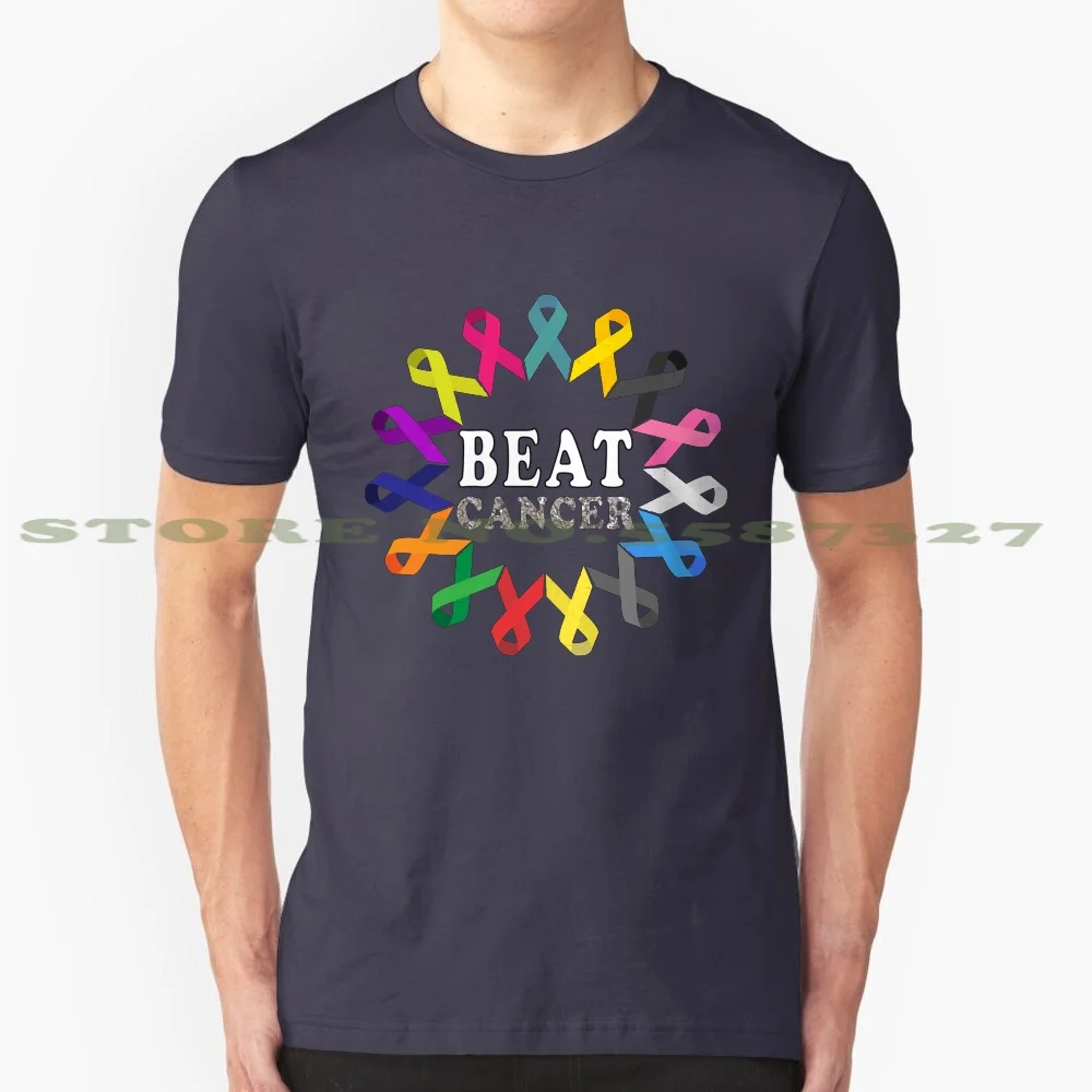 Beat-Cancer-100-Cotton-T-Shirt-Cancer-Survivor-Beat-Cancer-Lung-Cancer ...